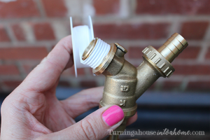 How to fit an outdoor tap with plastic pipes • Turning a House into a Home
